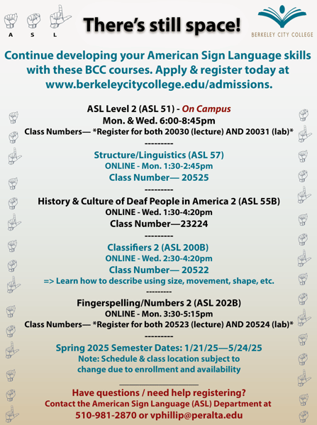Language, Stories, and Ideas - American Sign Language - Berkeley City ...